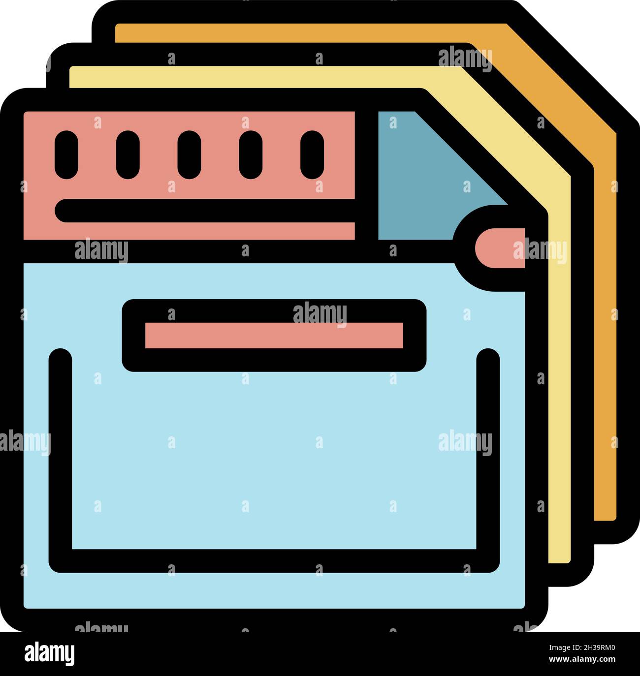 Floppy disk collection icon. Outline floppy disk collection vector icon ...