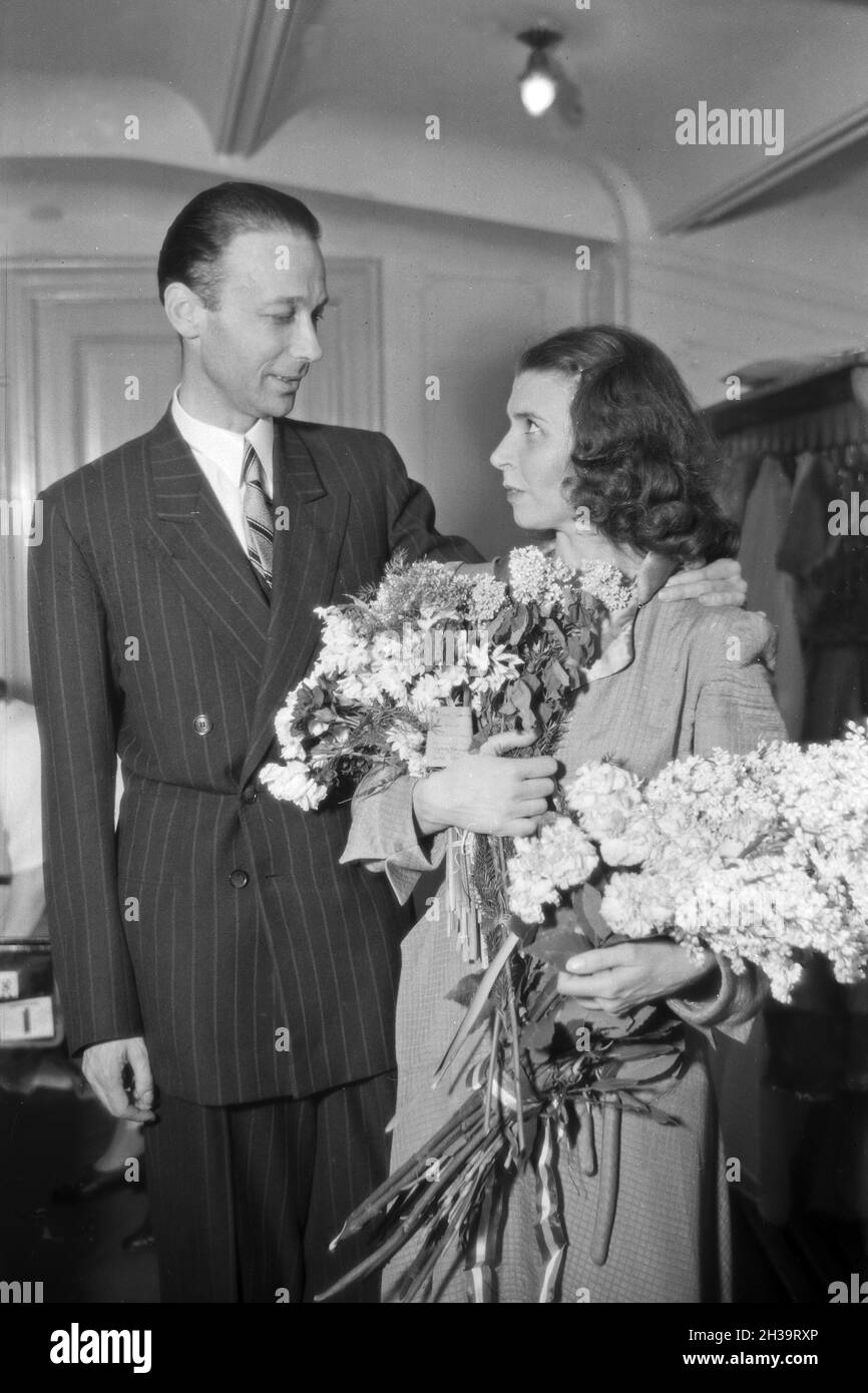 Die kroatische Tänzerin Mercedes Goritz Pavelic mit Ehemann Hellmut in ...