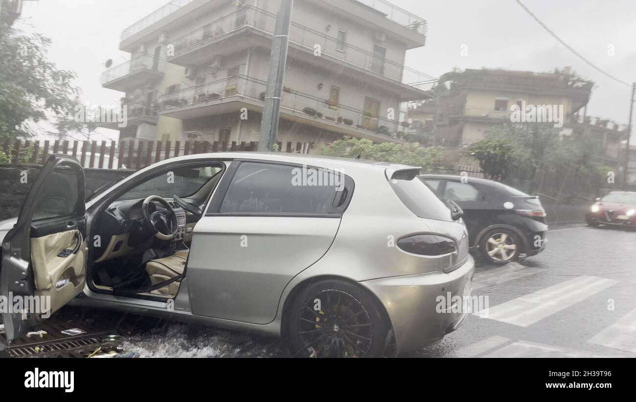 Catania - Gravina di Catania - 26th Oct, 2021. One dead as rare storm ...