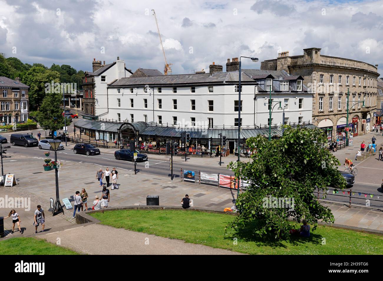 Spa town of Buxton Peak District Derbyshire England Stock Photo - Alamy