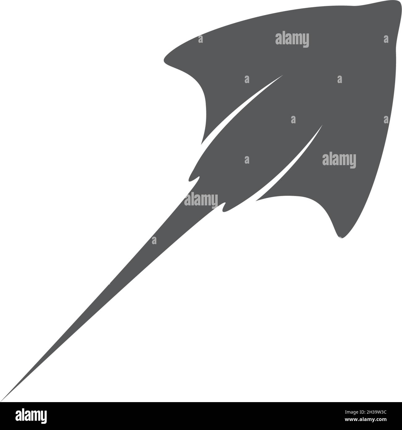 Stingray logo ilustration vector flat design template Stock Vector ...