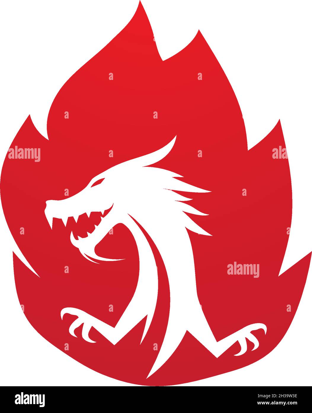 Dragon logo template vector illustration Stock Vector Image & Art - Alamy