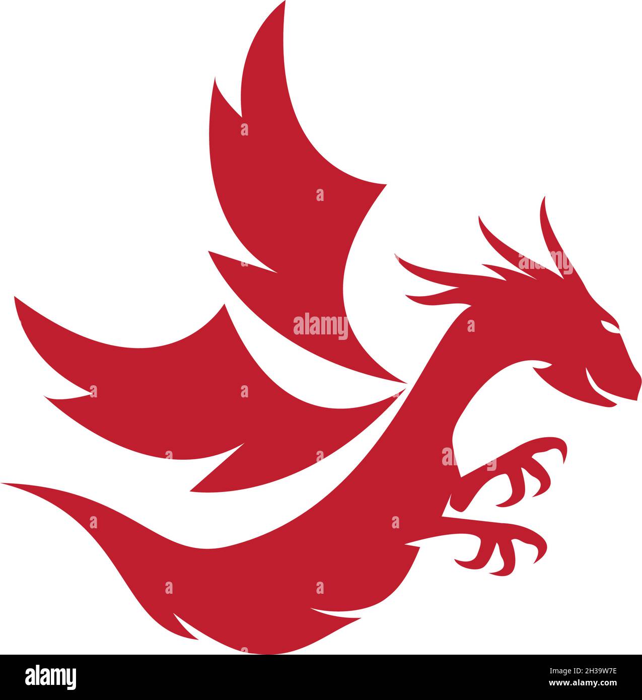 Dragon logo template vector illustration Stock Vector Image & Art - Alamy