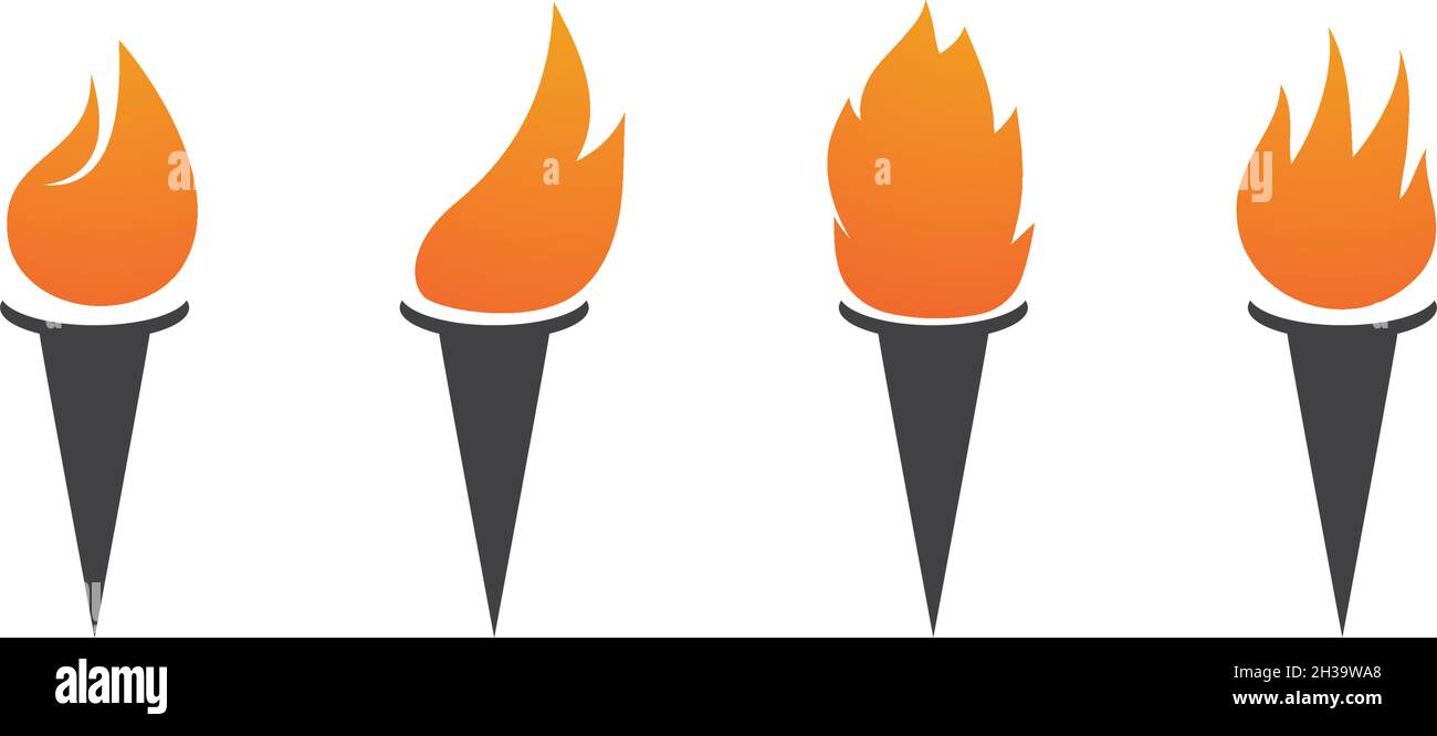 Torch logo vector template ilustration concept Stock Vector Image & Art ...