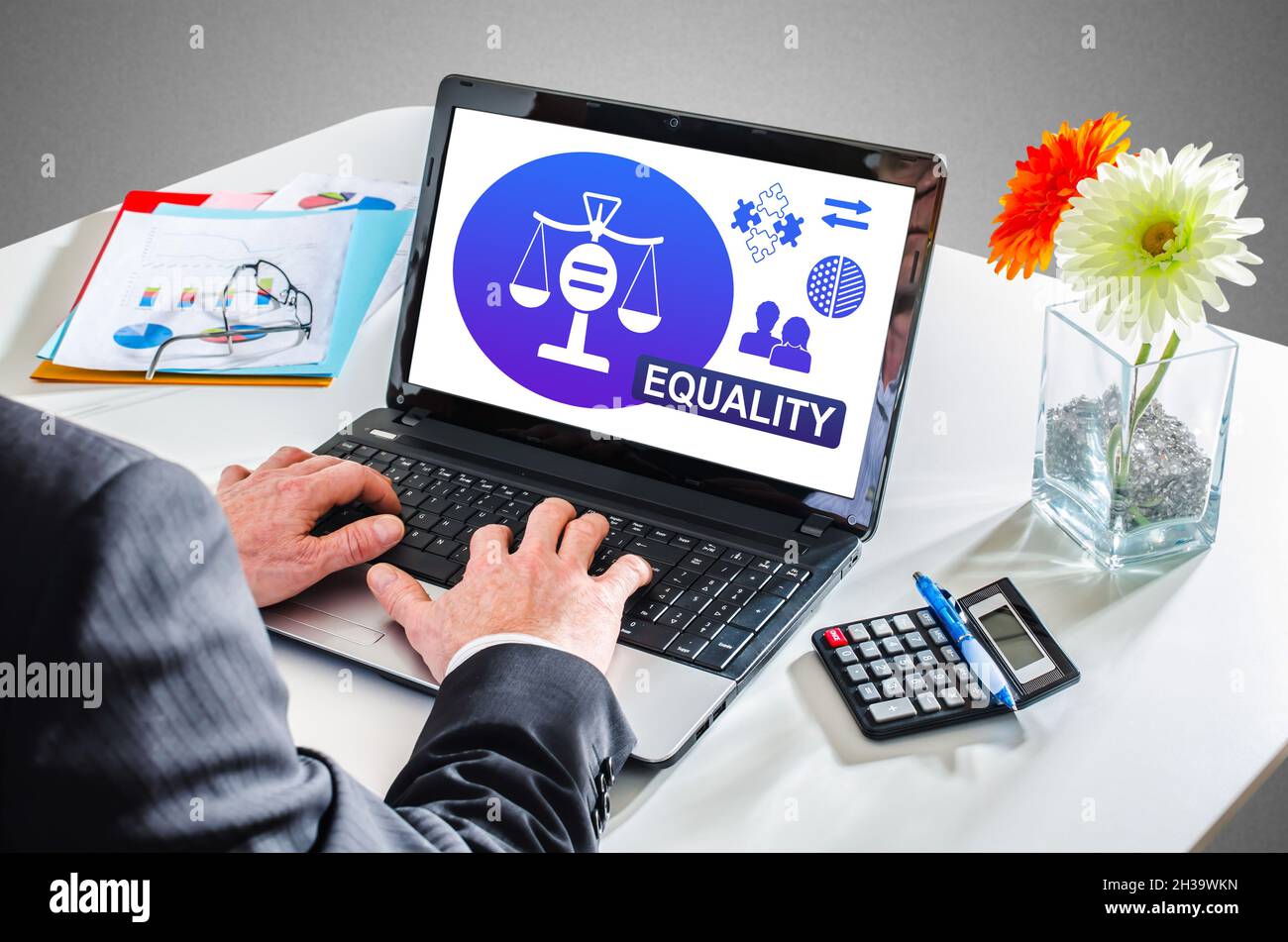 Equality equity symbol businessman hi-res stock photography and images ...