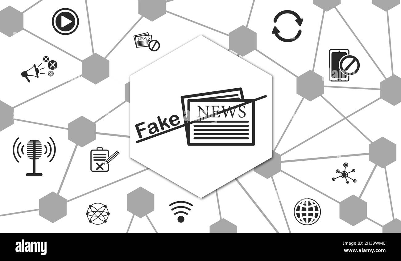 Fake news icon Black and White Stock Photos & Images - Alamy