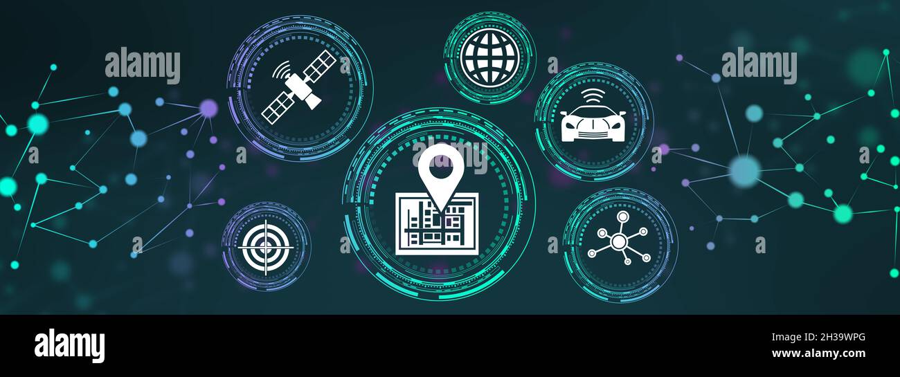 Illustration of a gps concept Stock Photo - Alamy