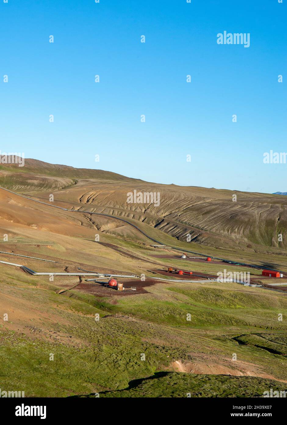 Geothermal power station in Iceland. Generation of ecologically clean ...