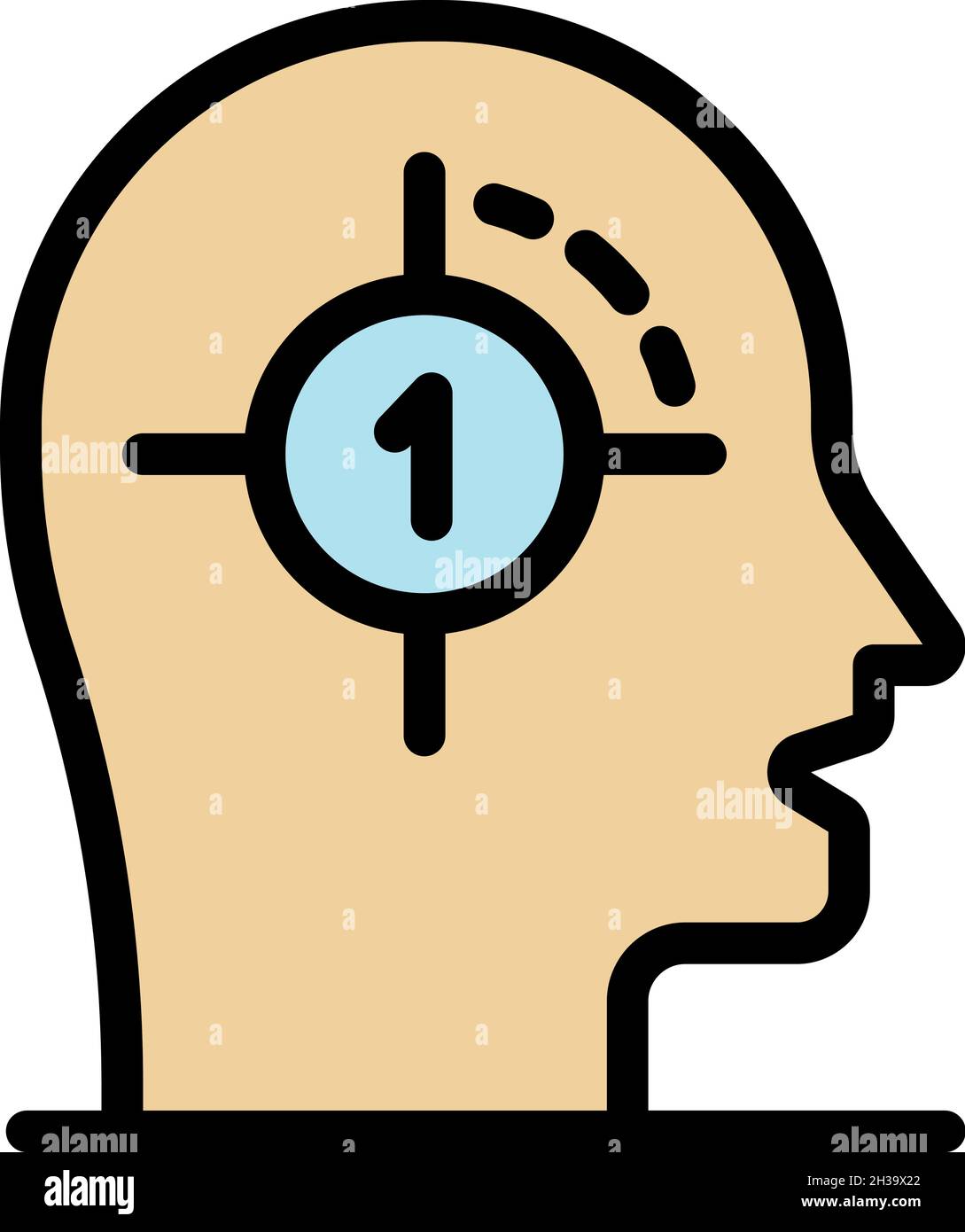 Stage one icon. Outline stage one vector icon color flat isolated Stock ...