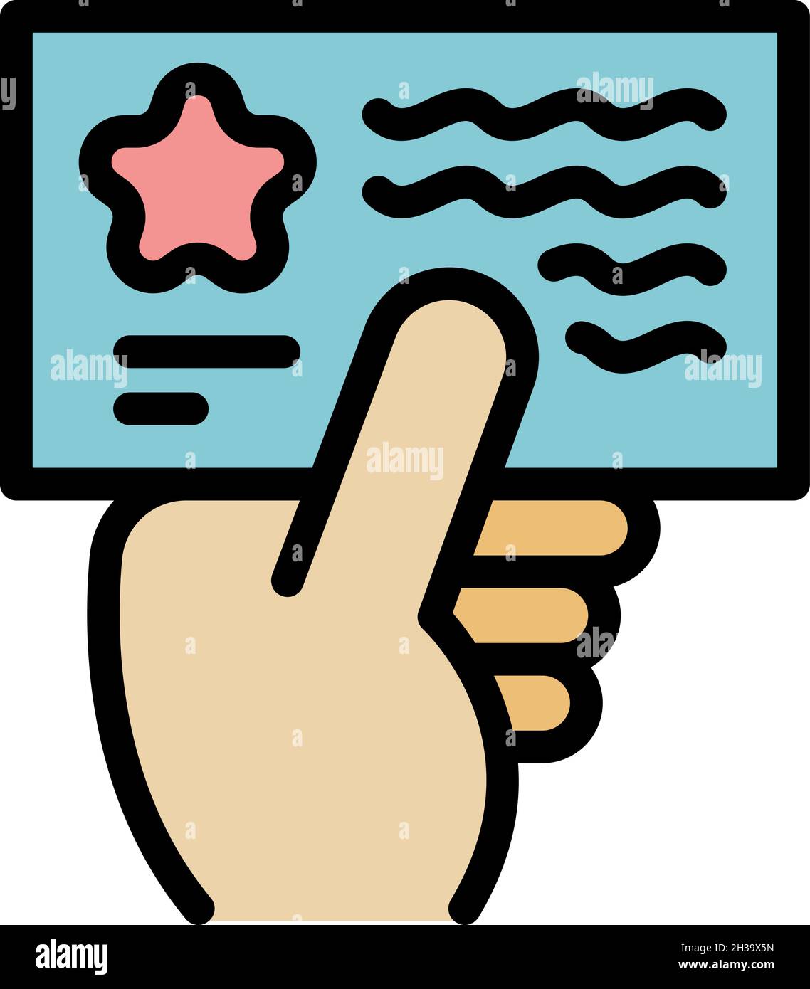 Production visit card icon. Outline production visit card vector icon ...