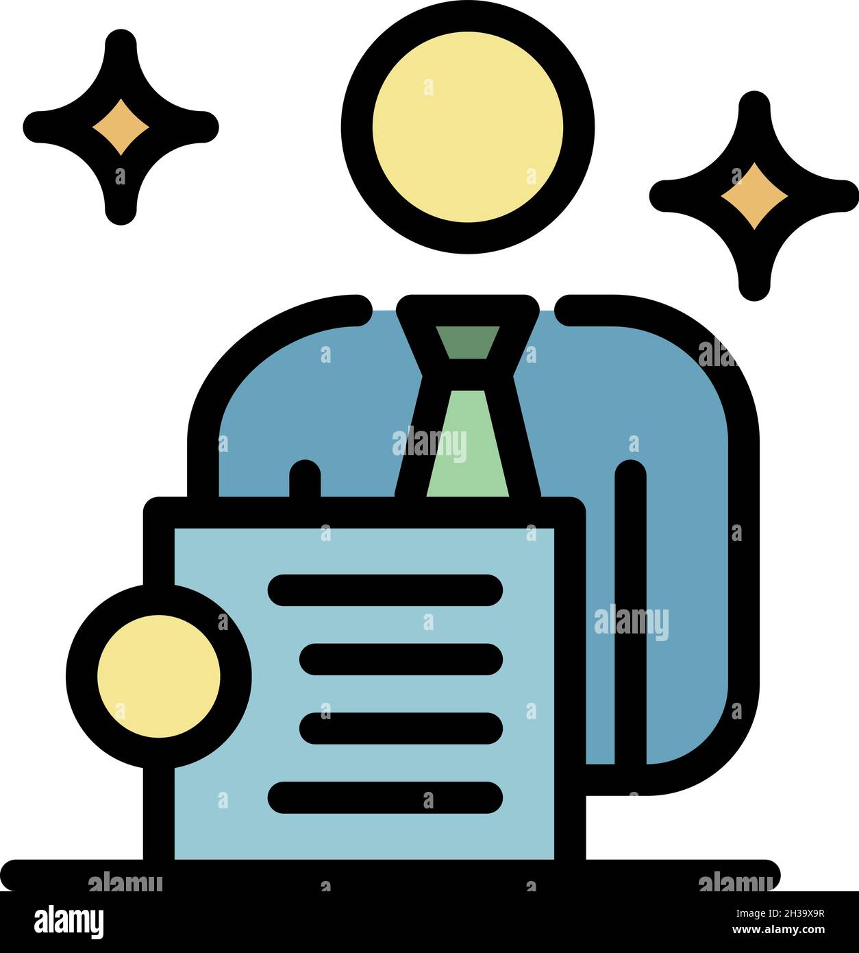 New advertising agent icon. Outline new advertising agent vector icon ...