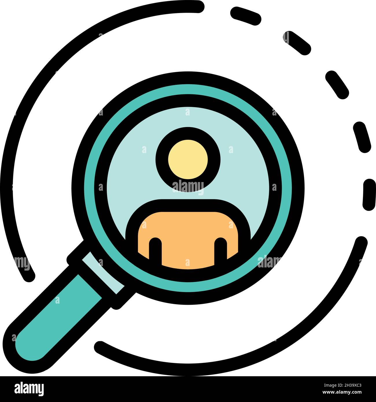 Silhouette under magnifying glass hi-res stock photography and images ...