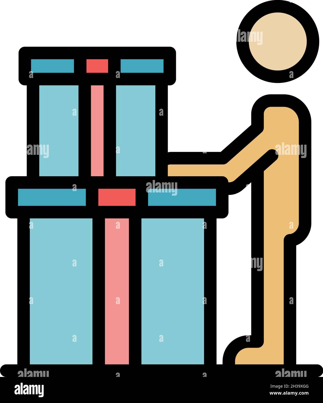 Custom product manager icon. Outline custom product manager vector icon ...