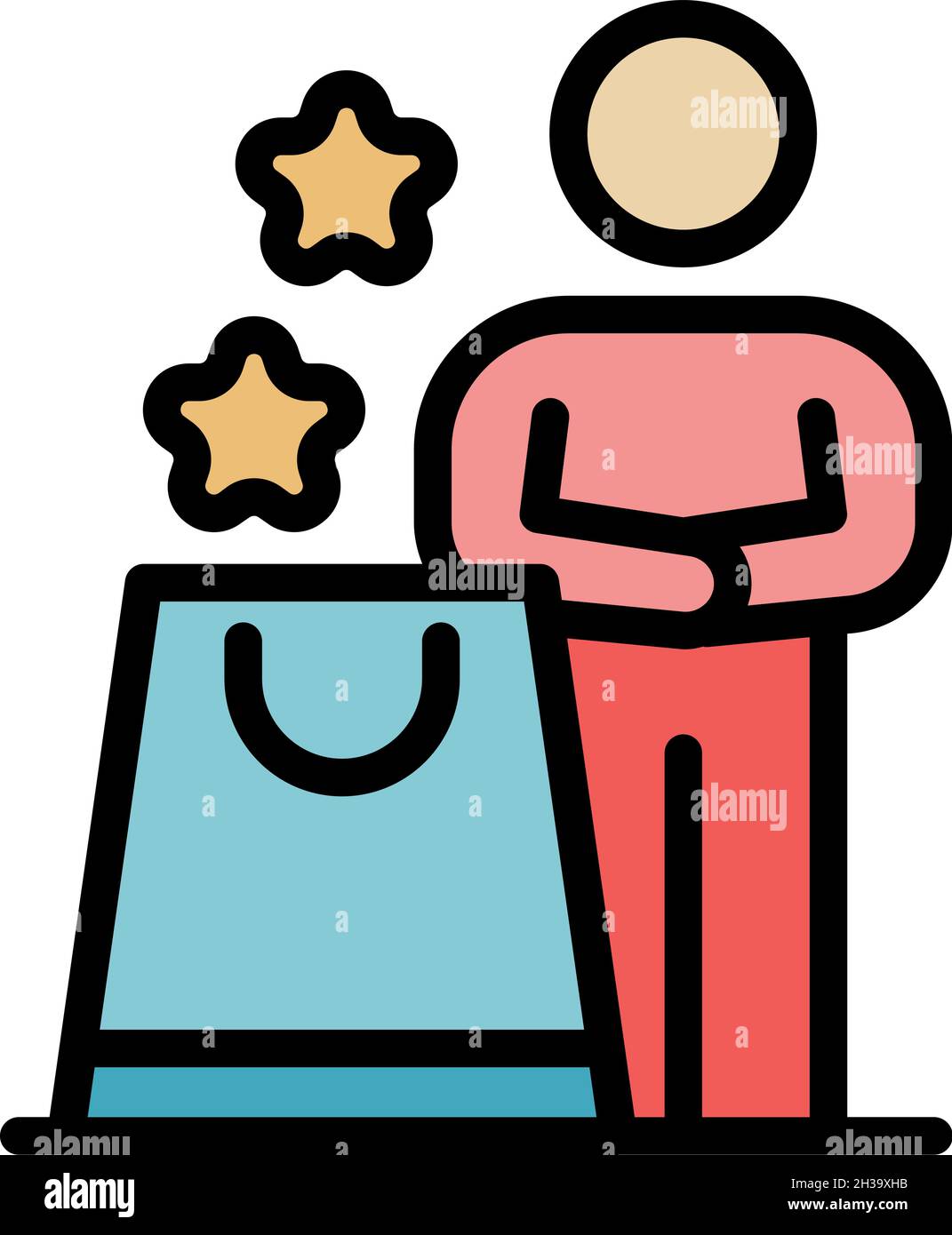 Marketing manager icon. Outline marketing manager vector icon color ...