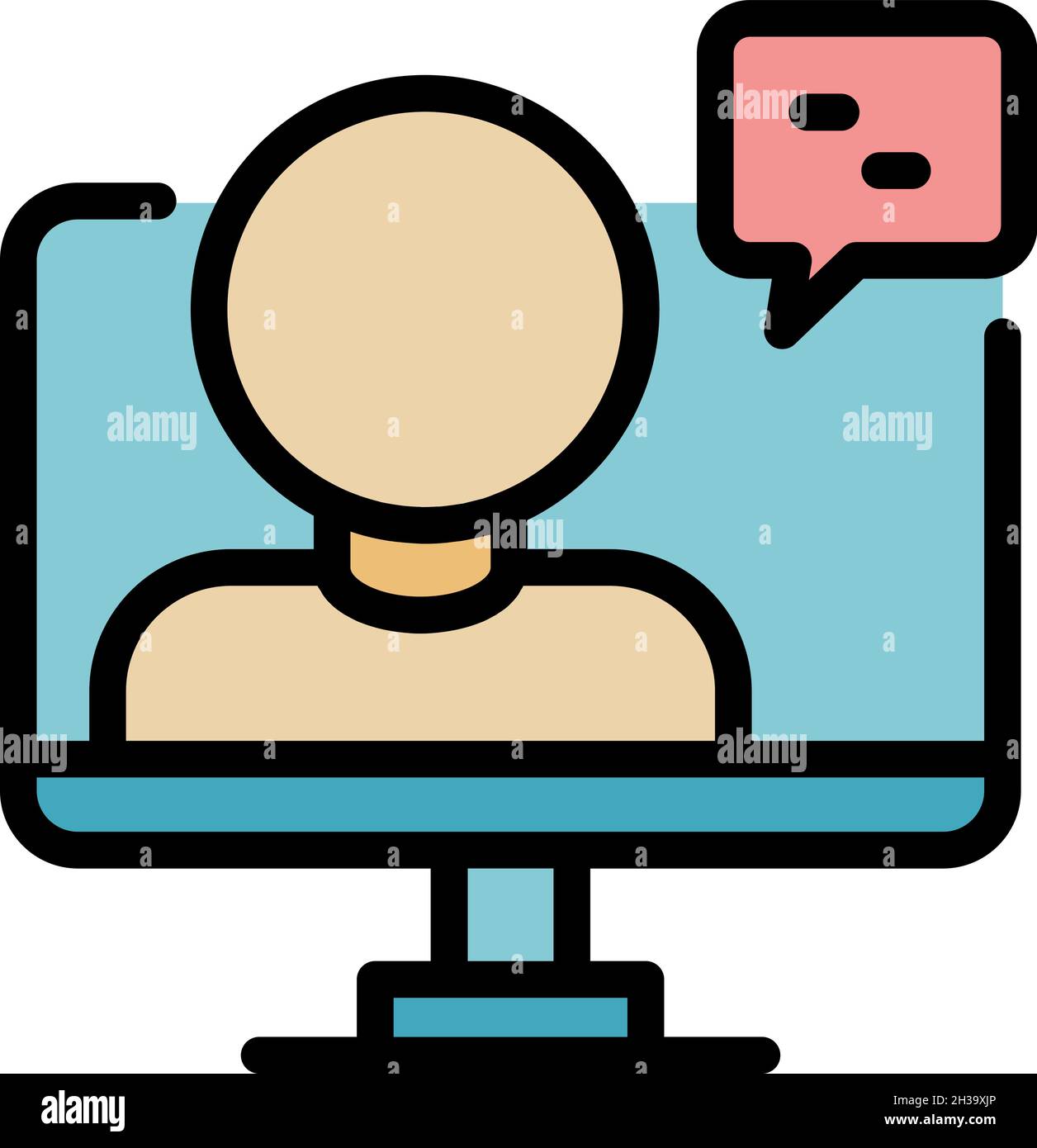 Online product manager icon. Outline online product manager vector icon ...