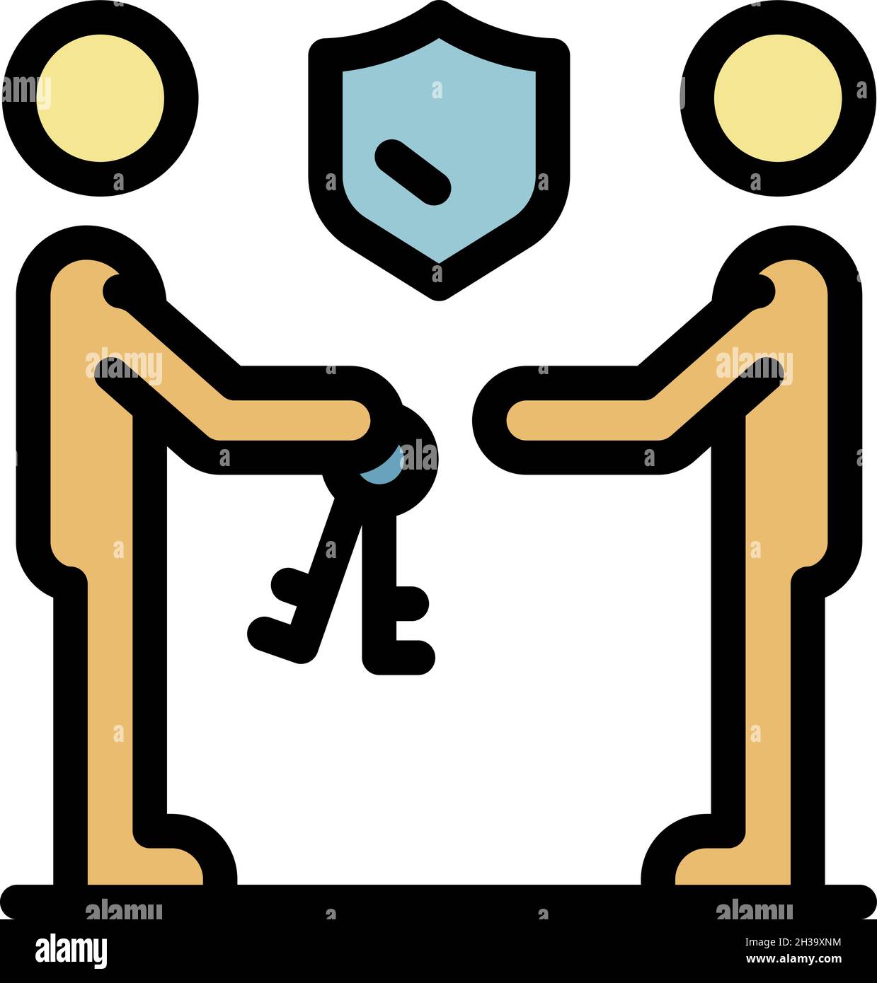 Advertising agent team icon. Outline advertising agent team vector icon ...