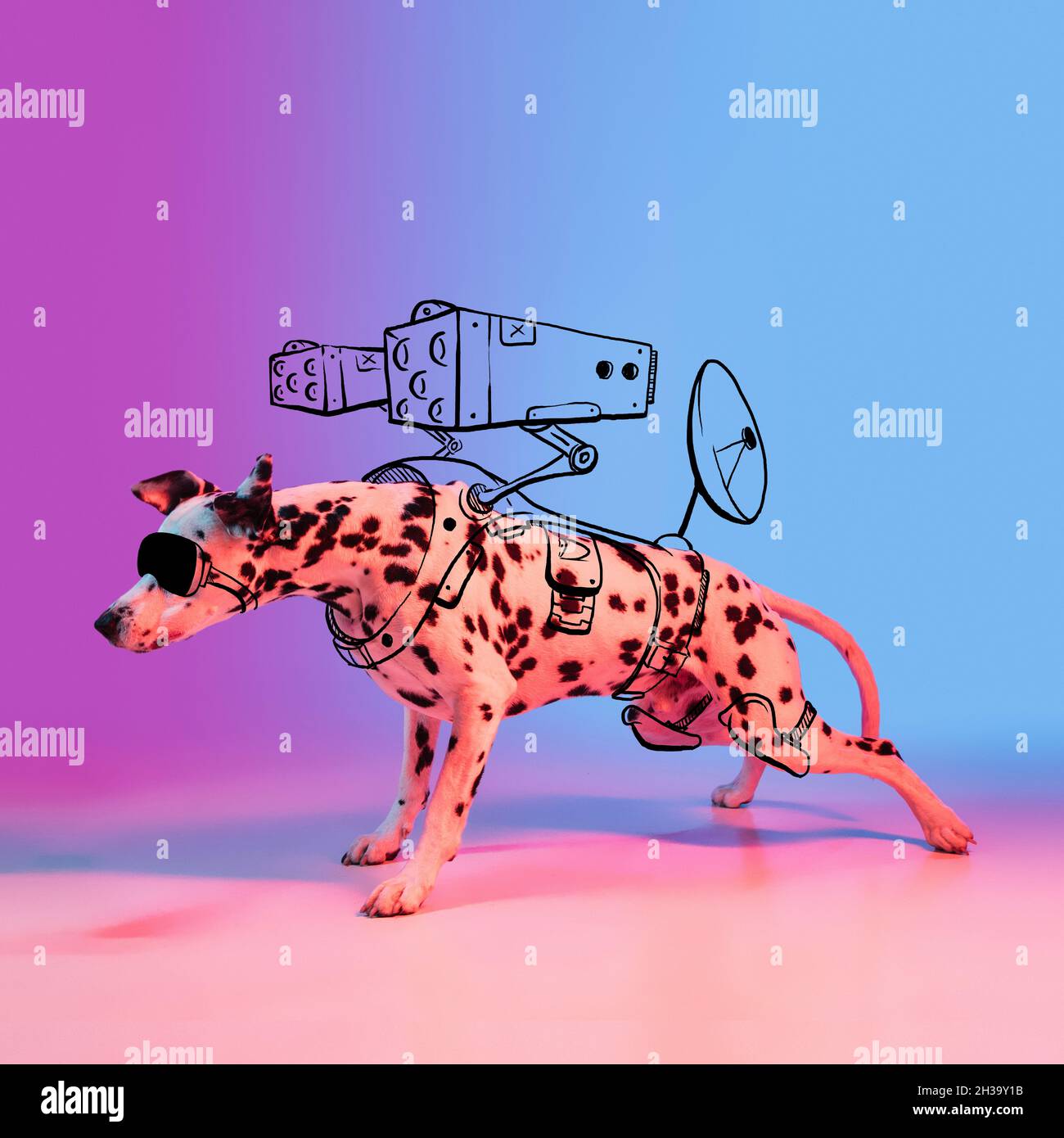 Alien Dog Drawings Clipart 3d Burning Devil Alien Hell Hound Dog
