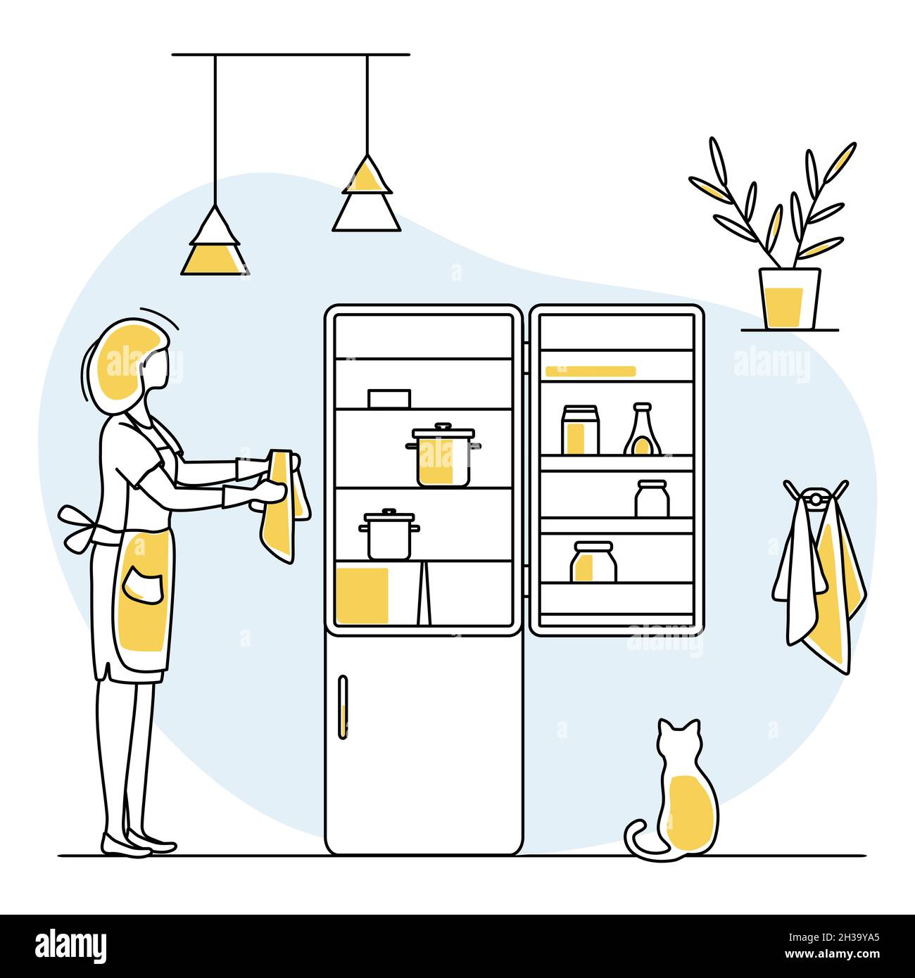 Clean Fridge Clipart