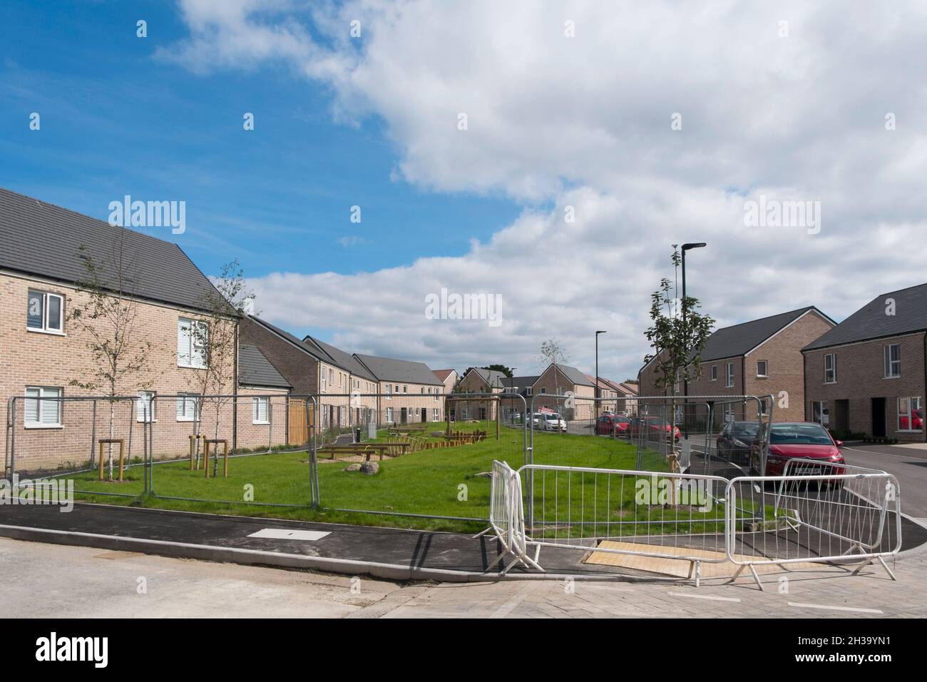 Fenced off play and grass relaxing area at Keepers Green, the new ...
