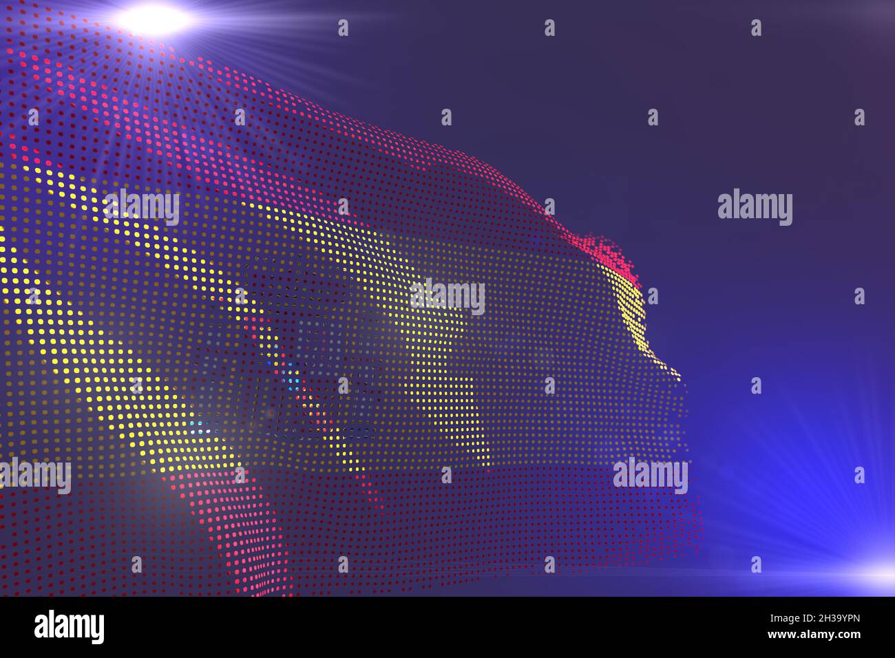 nice any occasion flag 3d illustration - modern vivid illustration of ...