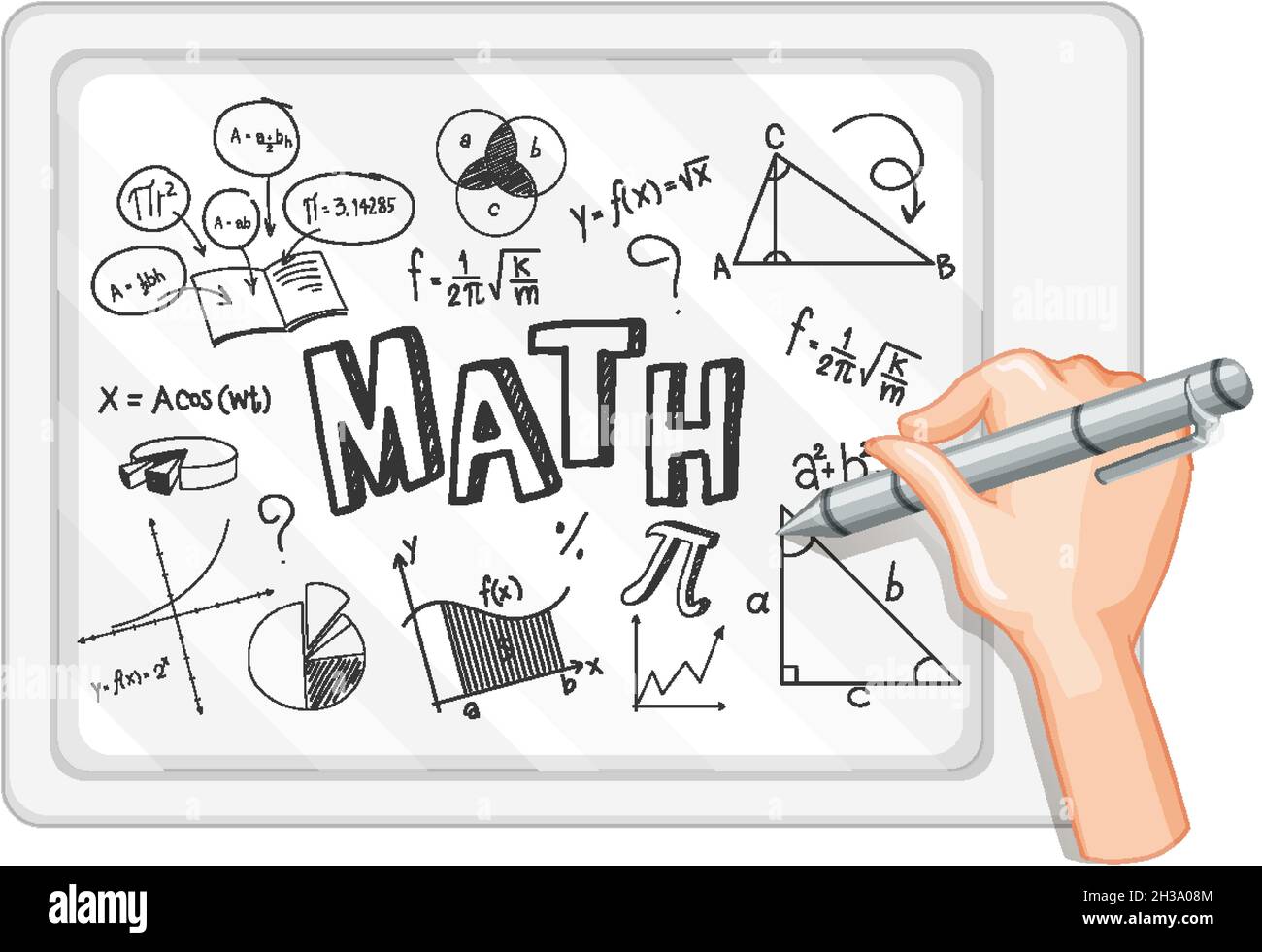 Doodle math formula with Mathematics font illustration Stock Vector ...