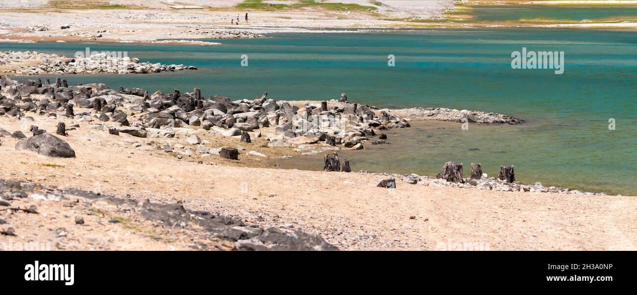 mountain on Ceresole Reale lake in Piedmont in Italy Stock Photo - Alamy