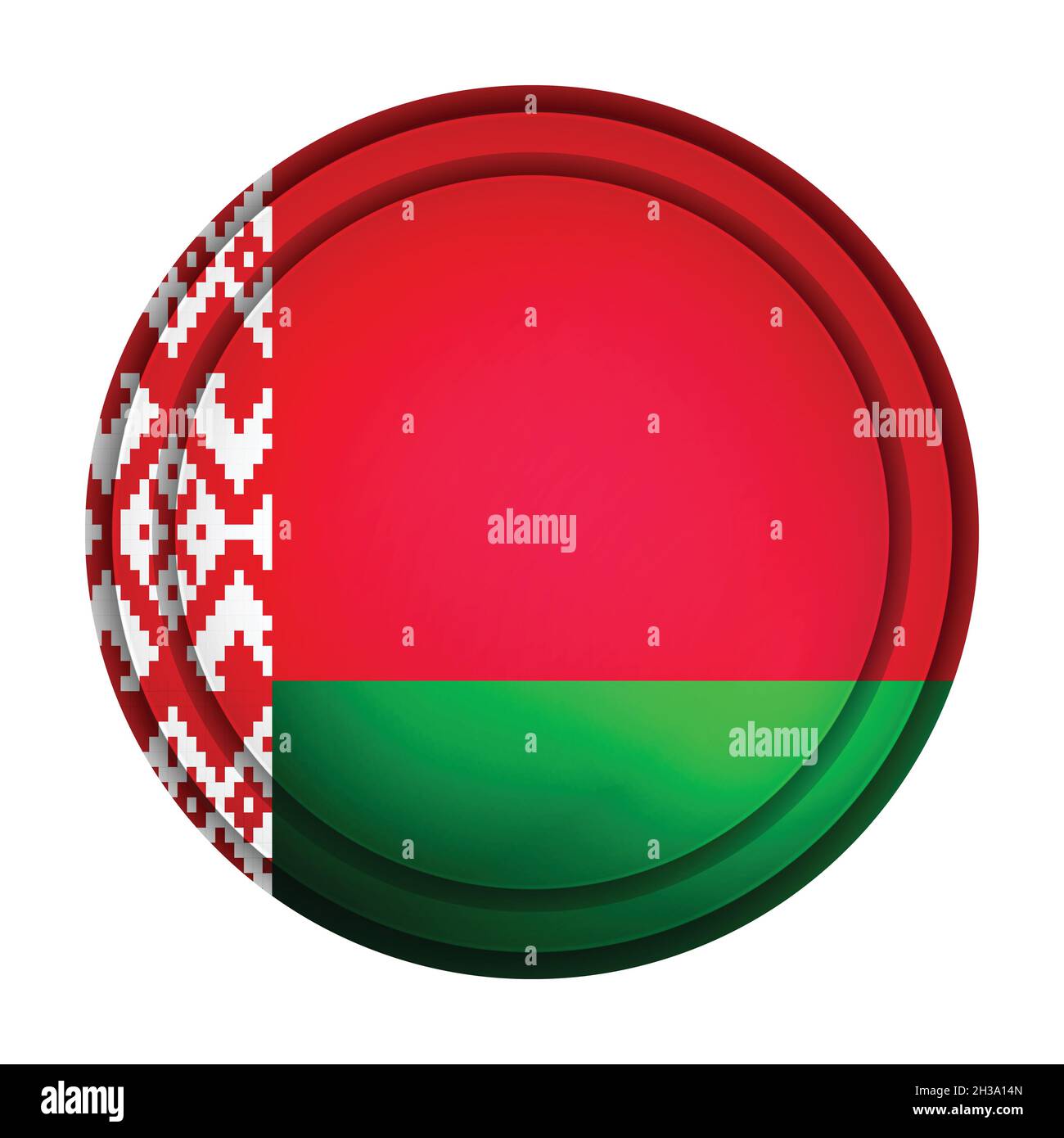 Glass light ball with flag of Belarus. Round sphere, template icon ...