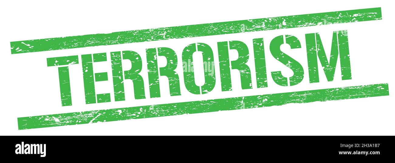 TERRORISM text on green grungy rectangle stamp sign Stock Photo - Alamy