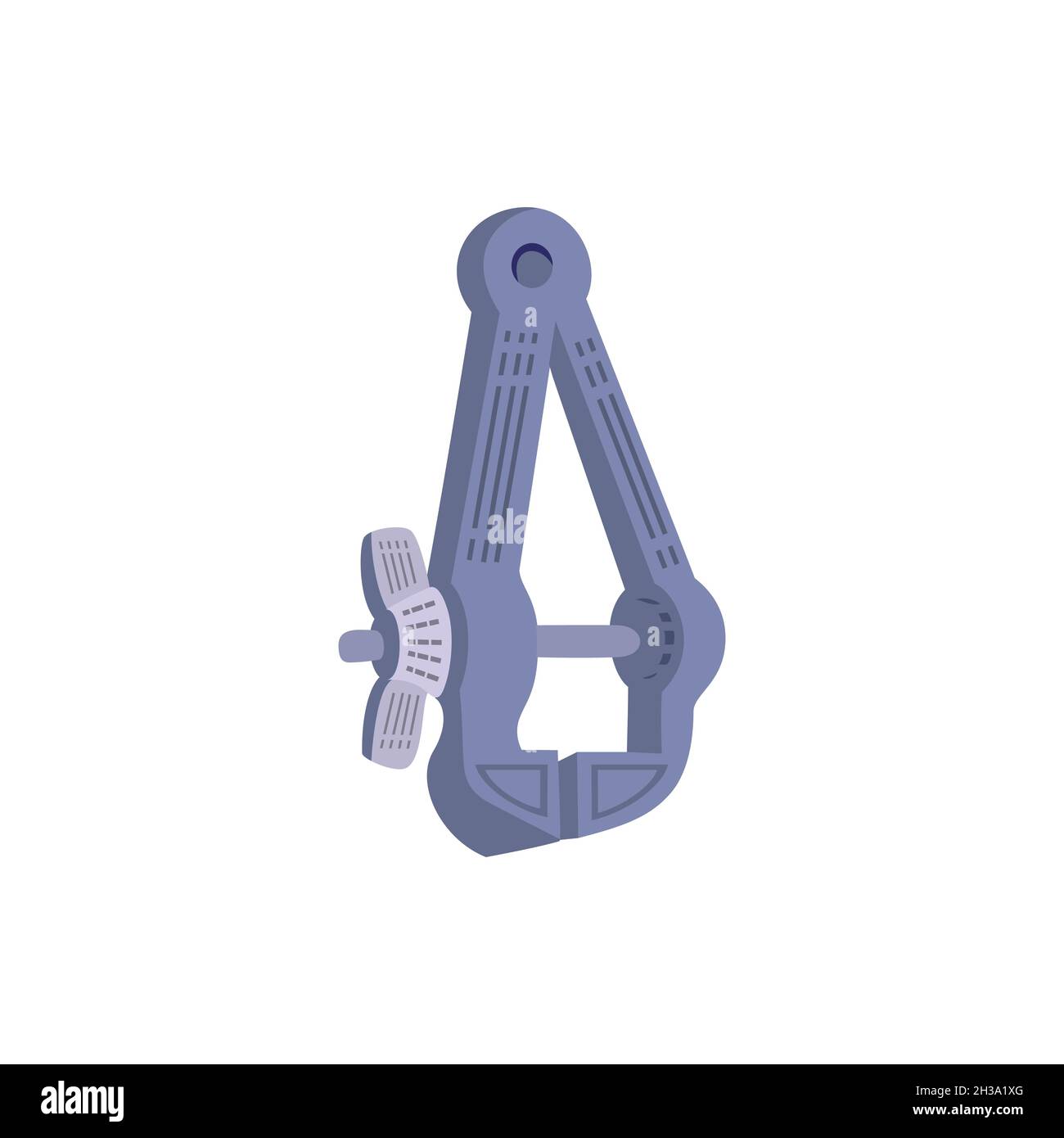 hand vice Hand drawn Clamp tool flat illustration design vector Stock ...