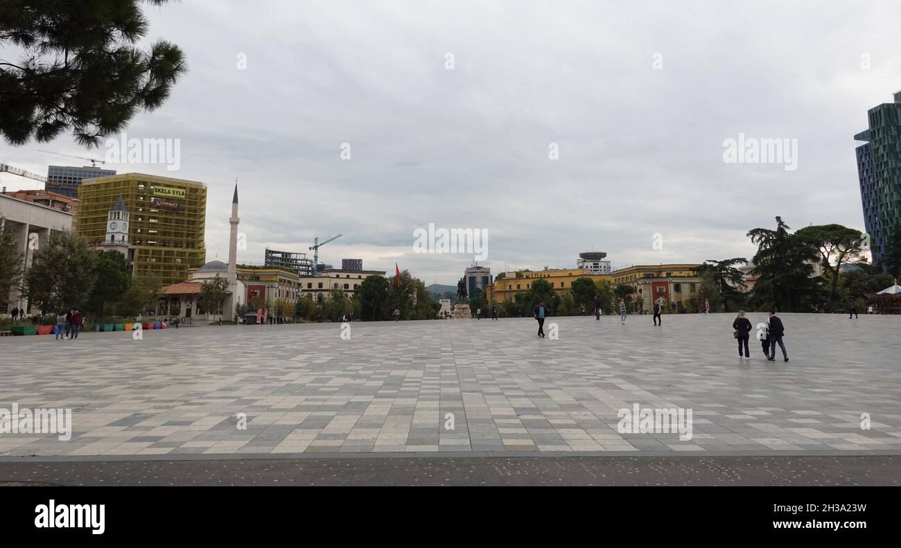 Skanderberg Square, Tirana, Albania, Balkans, eastern Europe Stock ...