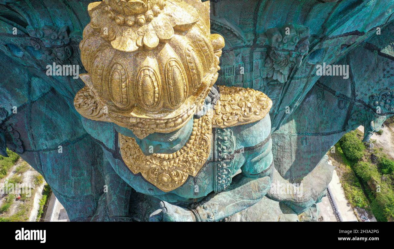 close up of Lord Vishnu head. Garuda Wisnu Kencana statue Stock Photo ...