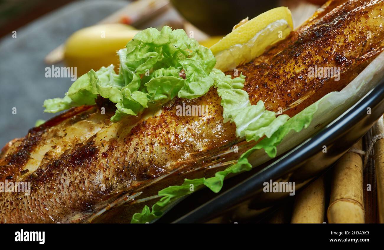 Samak mashwi - Grilled Fish with an Egyptian Twist, Arabian spiced fish ...