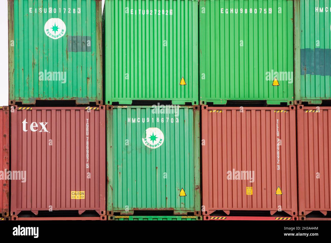 Evergreen vessel, Ever Given at Felixstowe Container Port, Suffolk ...