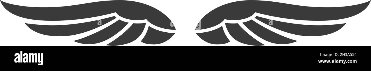 Abstract bird wings design fly symbol vector illustration Stock Vector ...