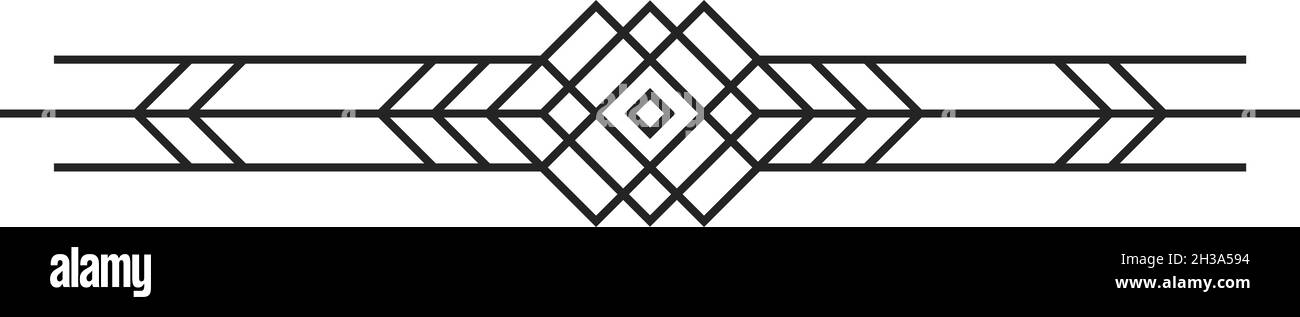 Geometric linear vintage divider, modern divide shape Stock Vector ...