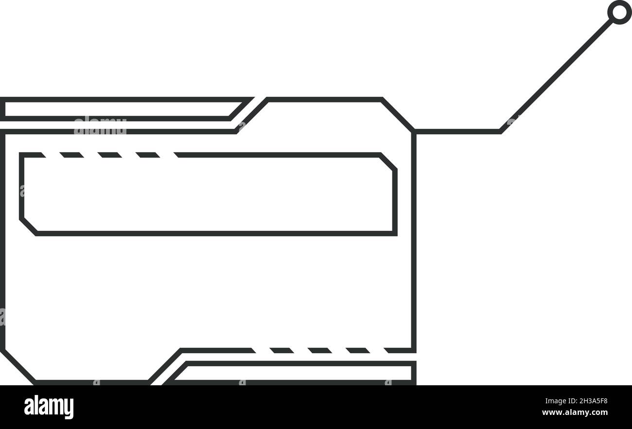 Digital frame panel. HUD callout title. Interface element Stock Vector ...
