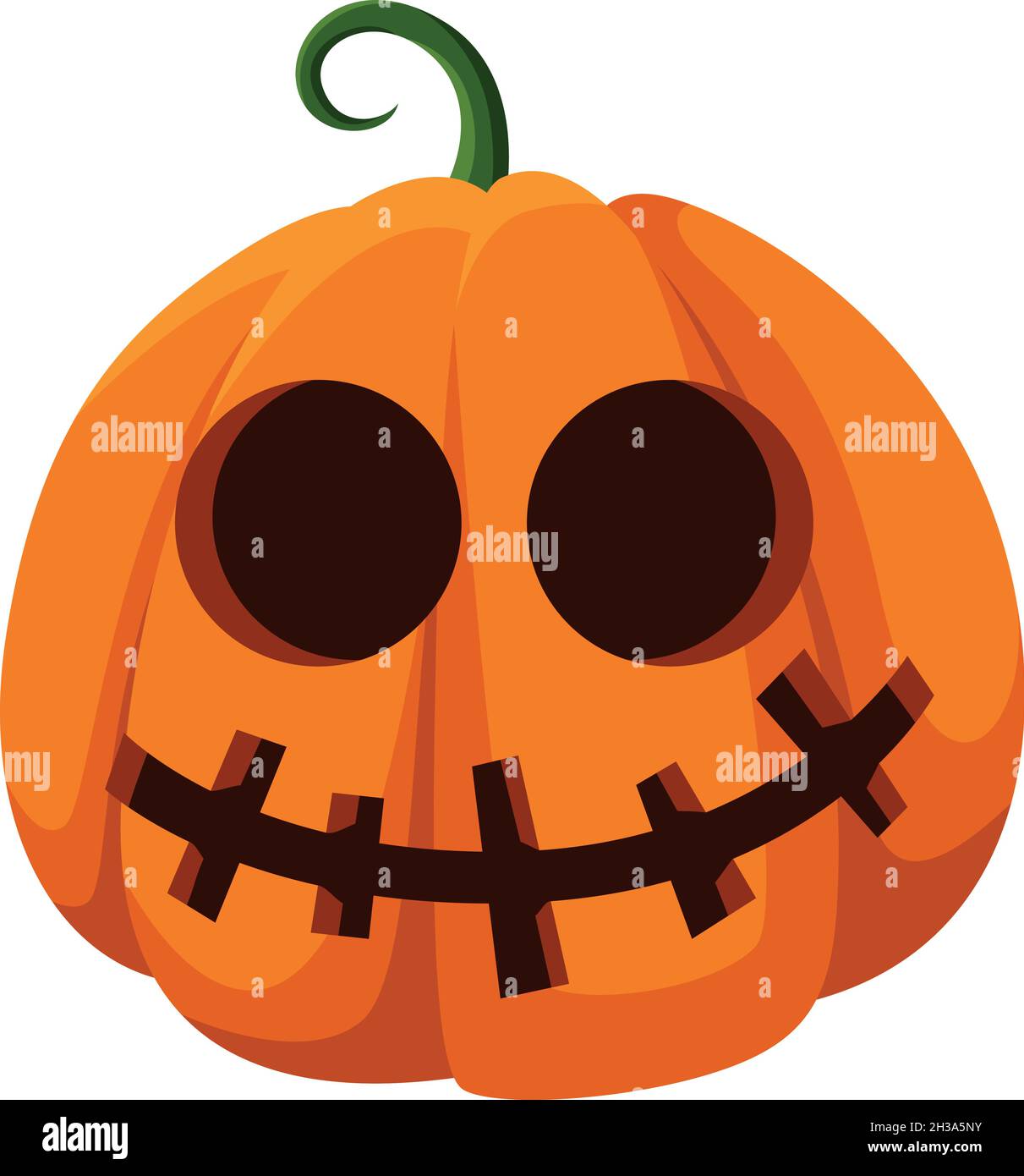 Scary pumpkin mask. Spooky smile Halloween face Stock Vector Image ...
