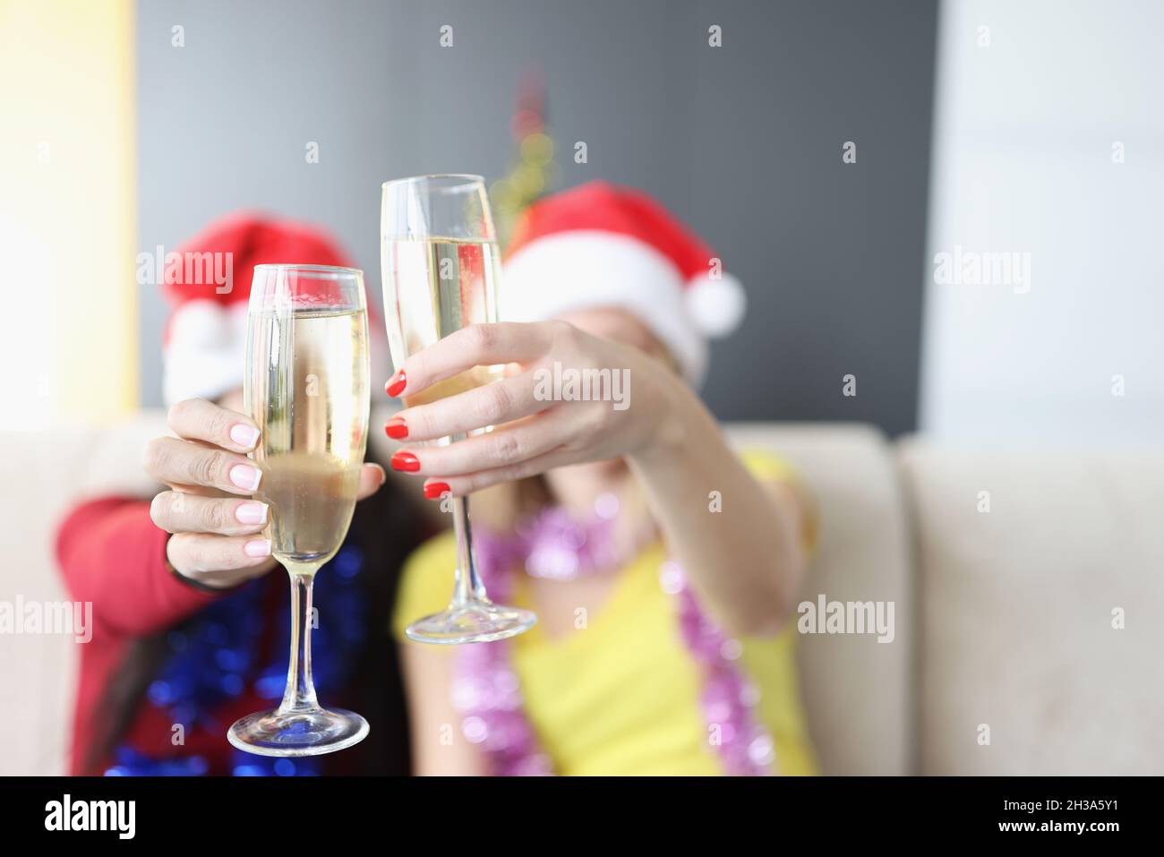 Drunk woman at christmas party hi-res stock photography and images - Alamy