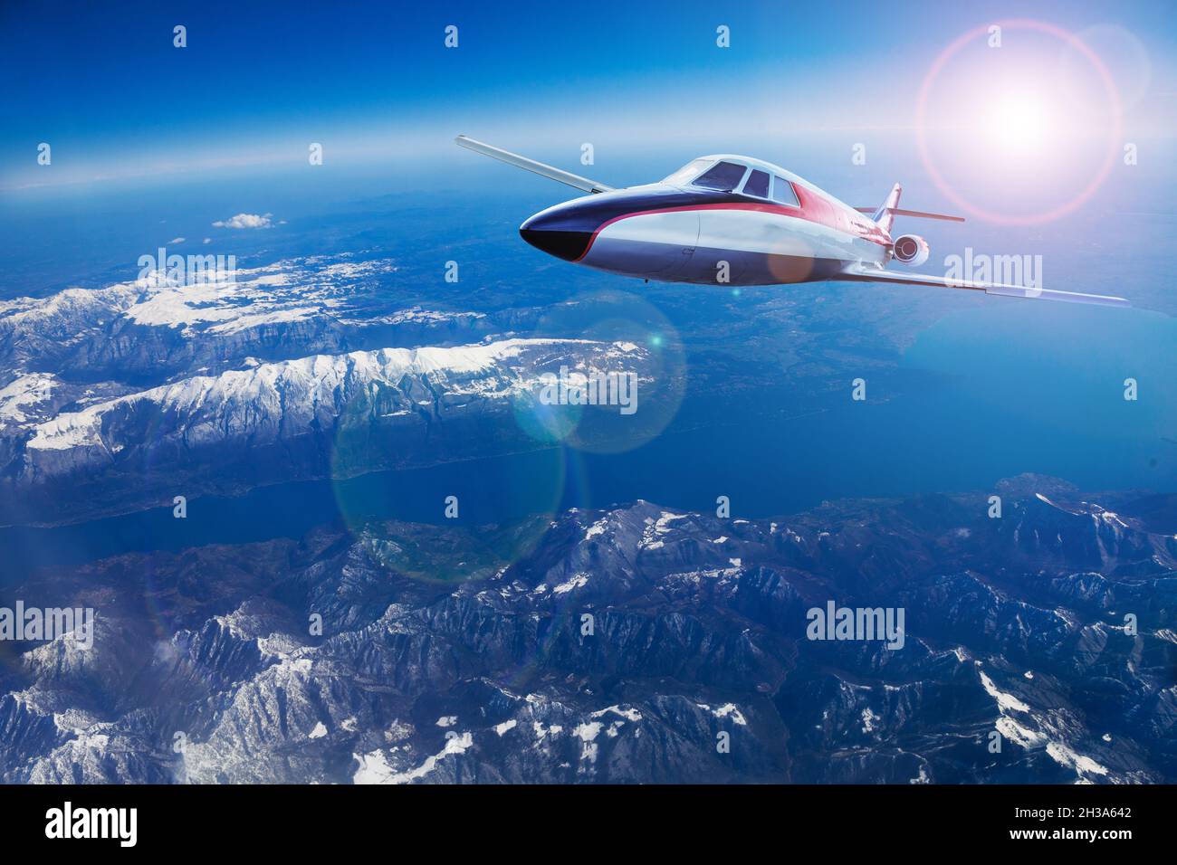 Areal view private jet hi-res stock photography and images - Alamy
