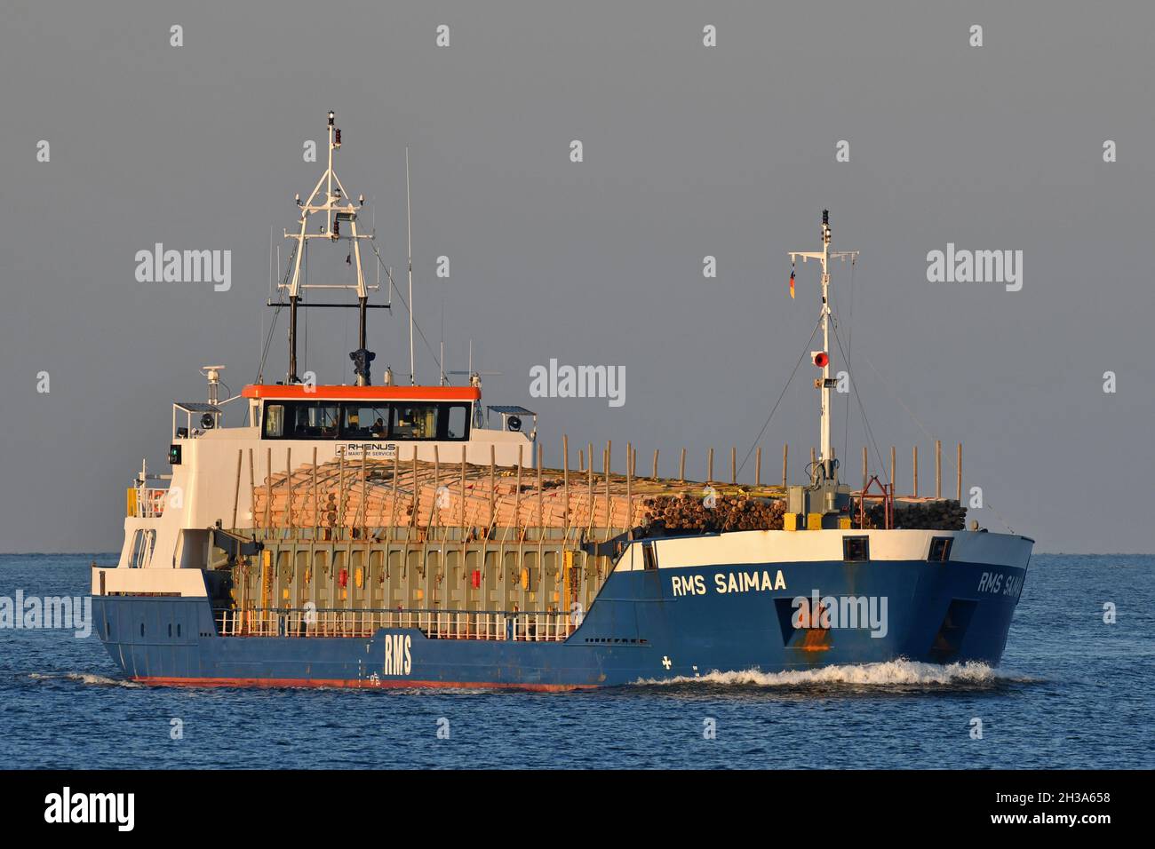 General Cargo Ship RMS SAIMAA Stock Photo - Alamy