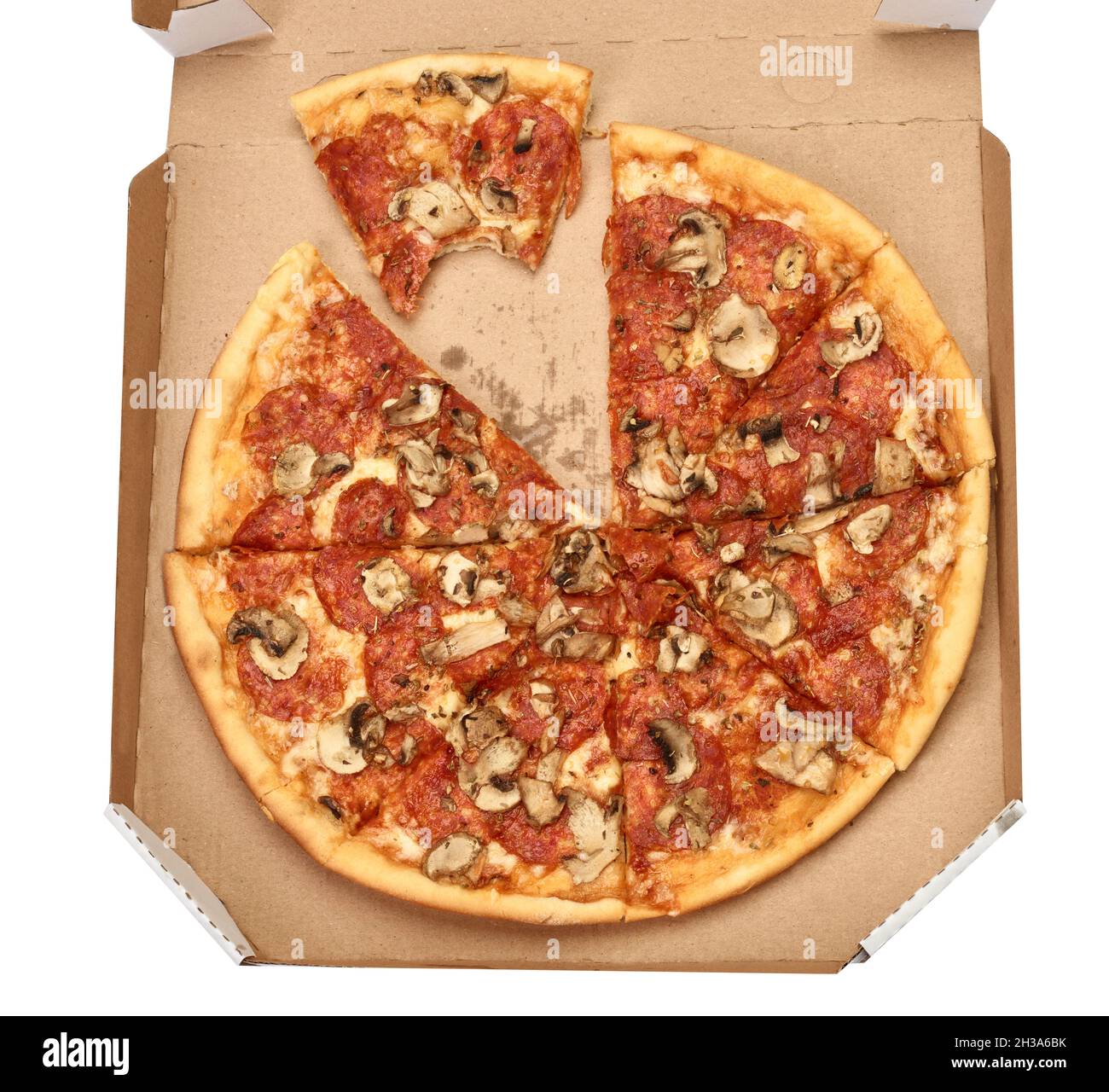 pizza box food cardboard delivery package meal dinner lunch Stock Photo ...