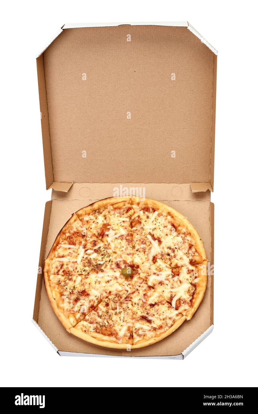 pizza box food cardboard delivery package meal dinner lunch Stock Photo ...