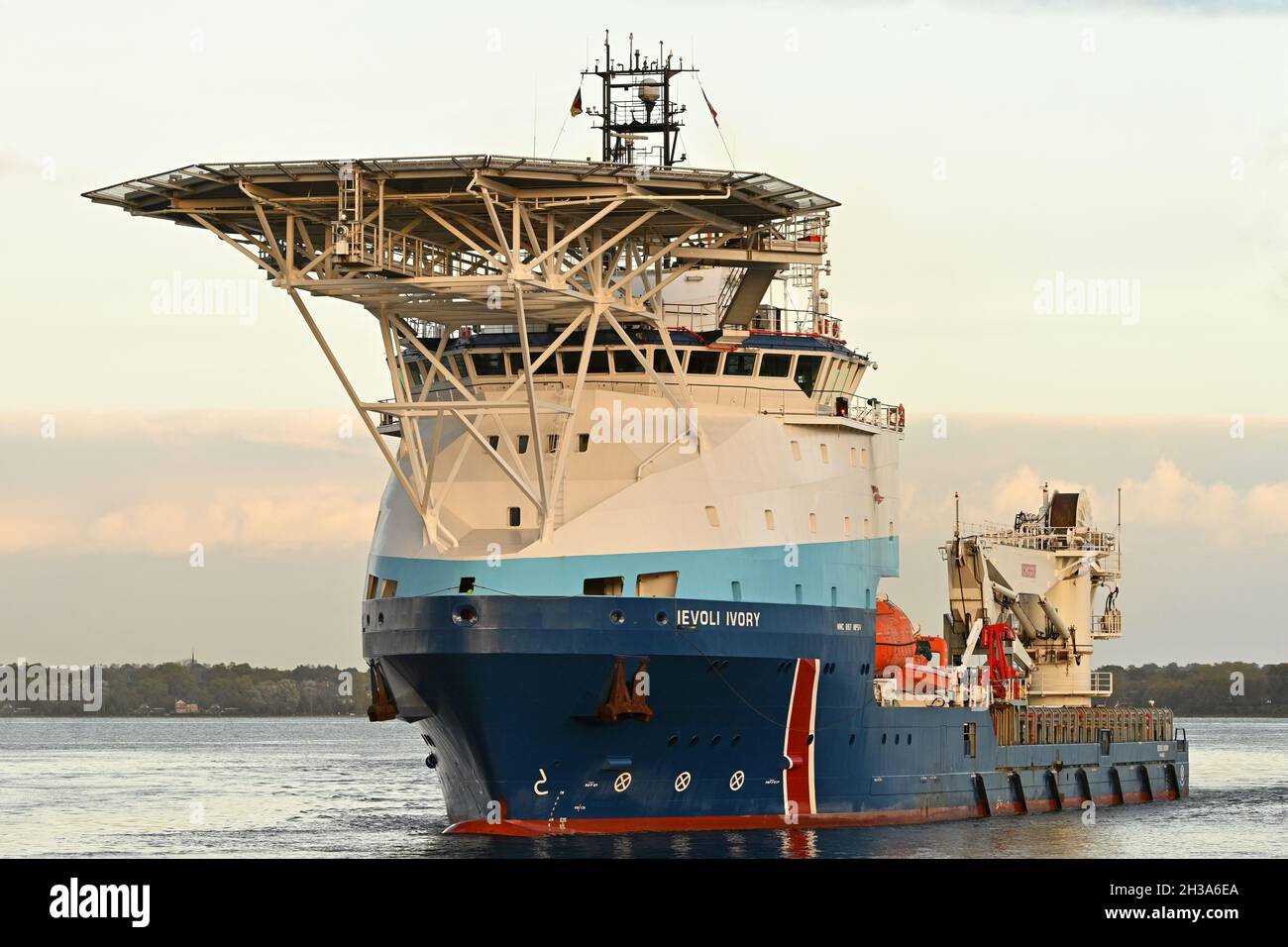 Offshore Supply Ship IEVOLI IVORY heading for the Kiel Canal Stock ...