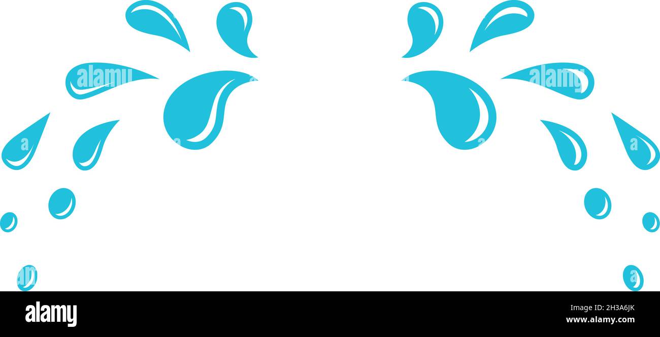 Water drops. Aqua splash. Falling cartoon tears Stock Vector Image ...