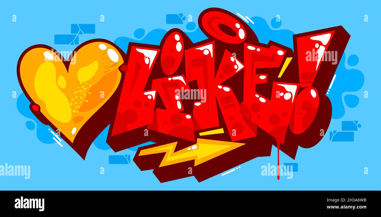 Colorful Abstract Word Like Graffiti Urban Streetart Style Font ...