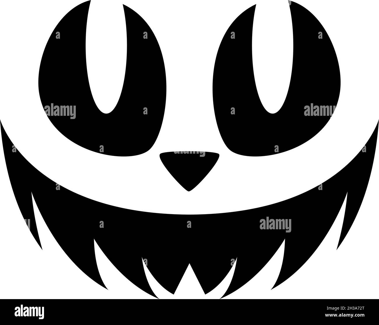 Scary face icon. Evil smile. Halloween symbol Stock Vector Image & Art ...