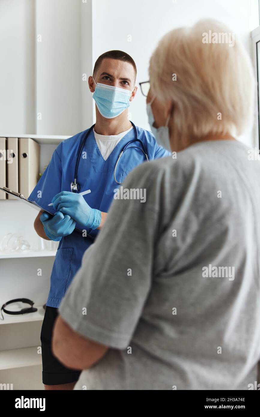 patient at the doctor's appointment examination health care Stock Photo ...