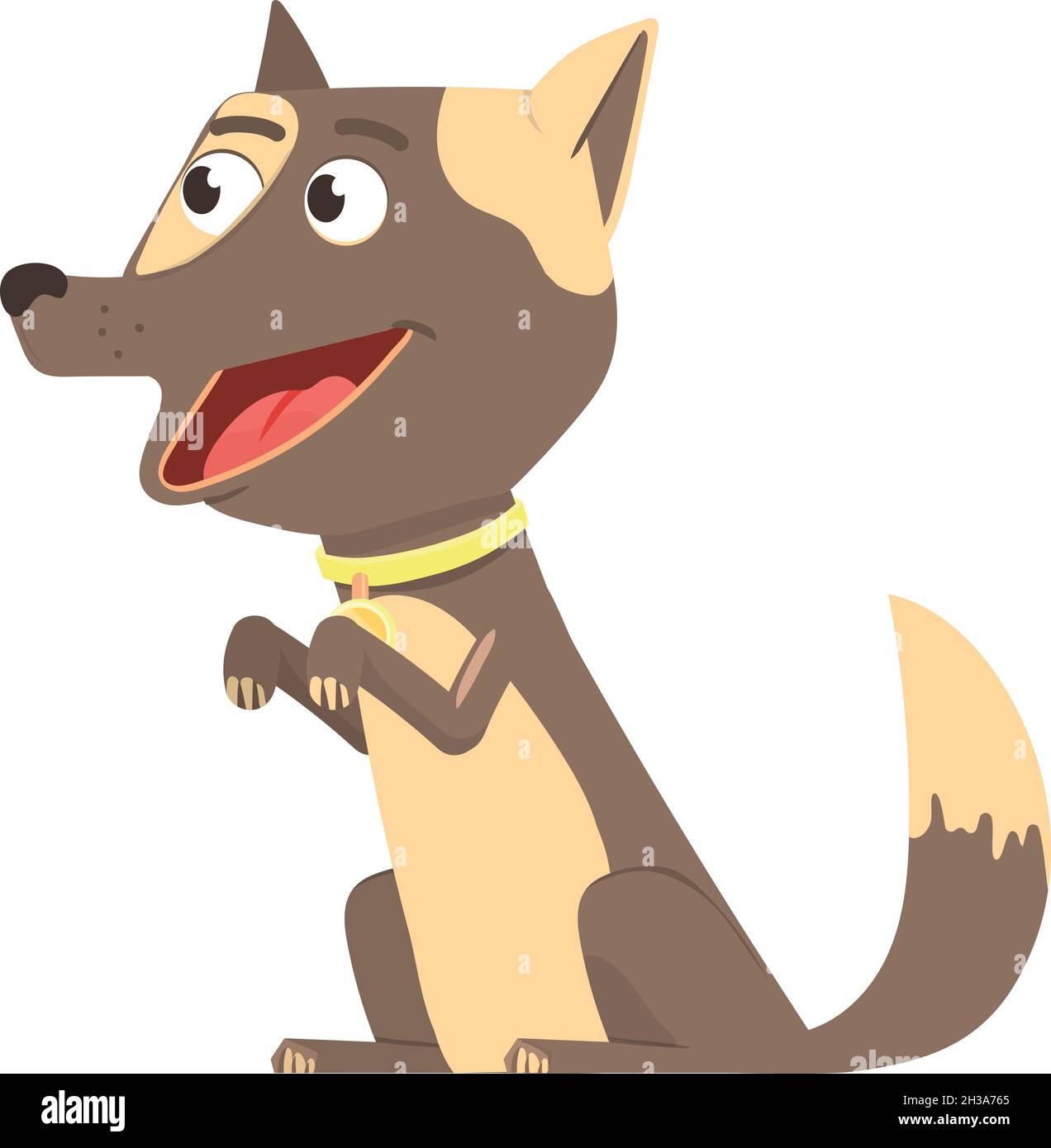 Cartoon sitting dog hi-res stock photography and images - Alamy