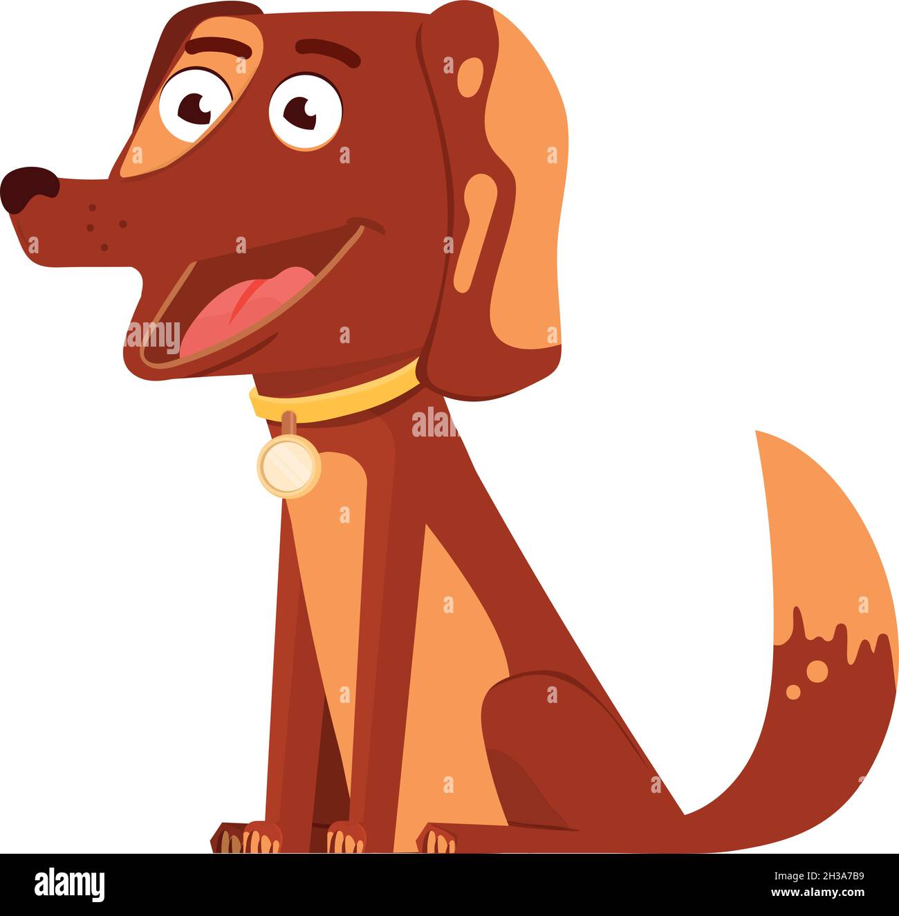 Cartoon sitting dog hi-res stock photography and images - Alamy