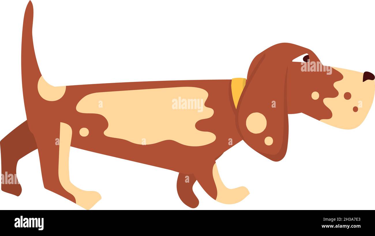 Hunting dog icon. Standing in rack. Cute cartoon animal Stock Vector ...